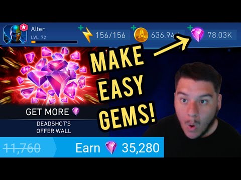 How To Make 75,000 GEMS In 2 Hours!!! (NO HACKS) - Injustice 2 Mobile