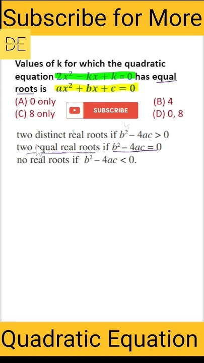problem solving quadratic equation | Real Roots | Quadratic equation ...