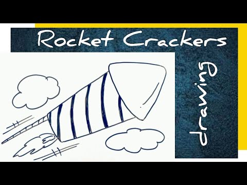 Rocket drawing|How to draw Rocket crackers drawing|Rocket sketch|Rocket ...