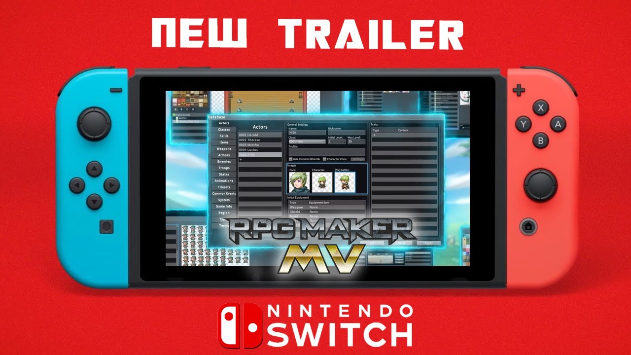 NEW TRAILER RPG Maker MV - Release Date for Nintendo Switch HD - YouTube