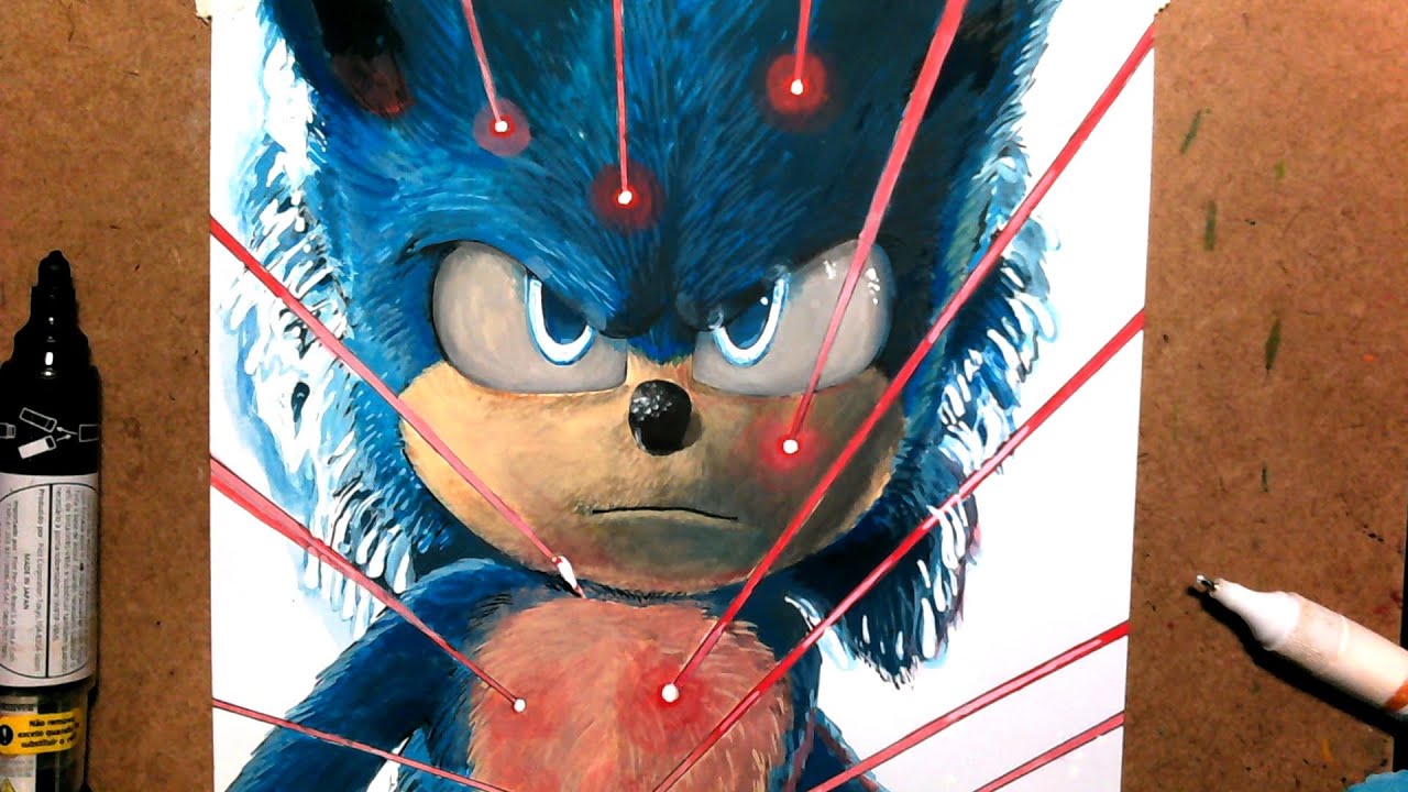 Como desenhar o Sonic | Semi-realista - YouTube