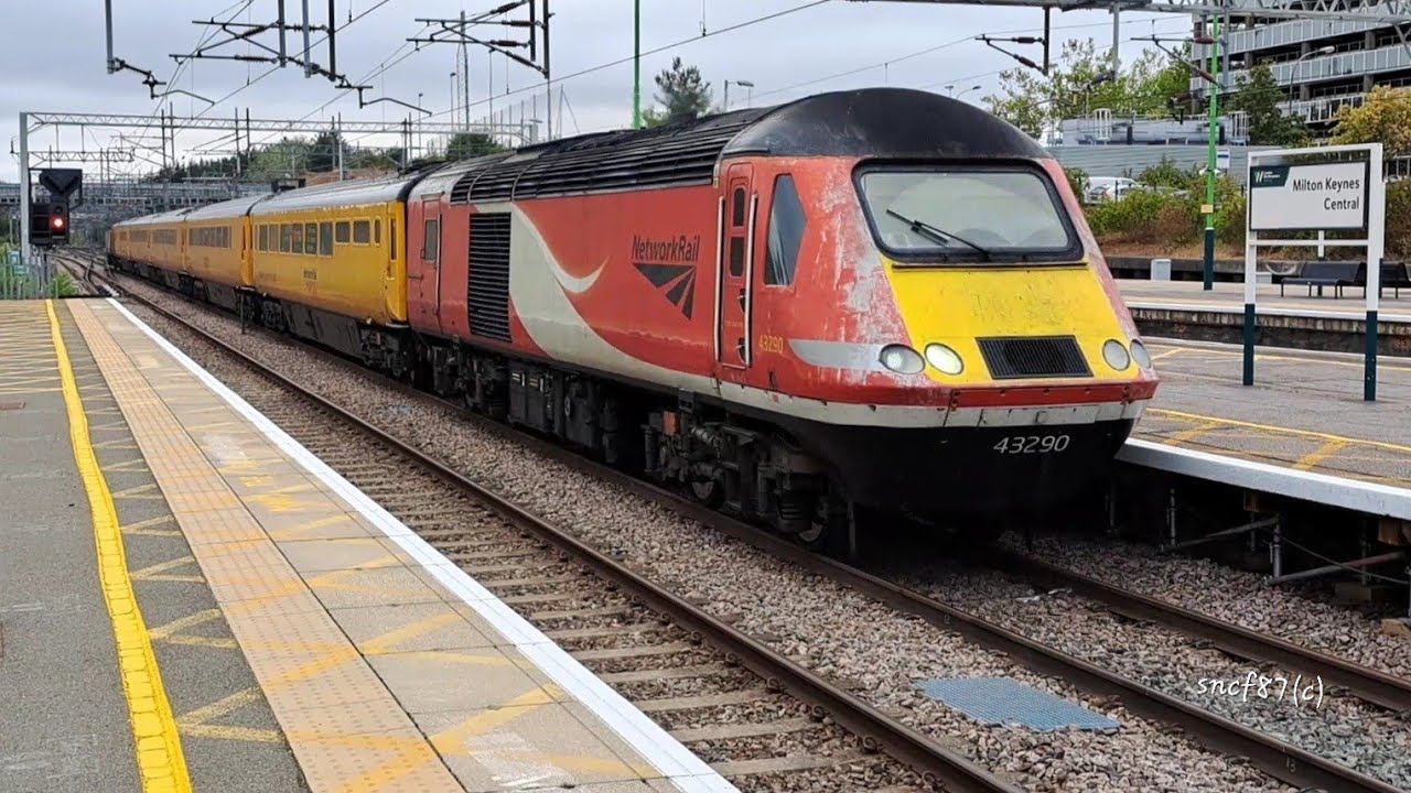 Network Rail Test Train HST at Milton Keynes Central Station - YouTube