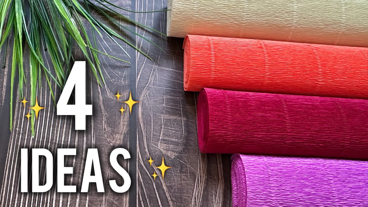 4 IDEAS 💥Crepe Paper Decoration Ideas Crepe Paper Flowers Easy Paper ...
