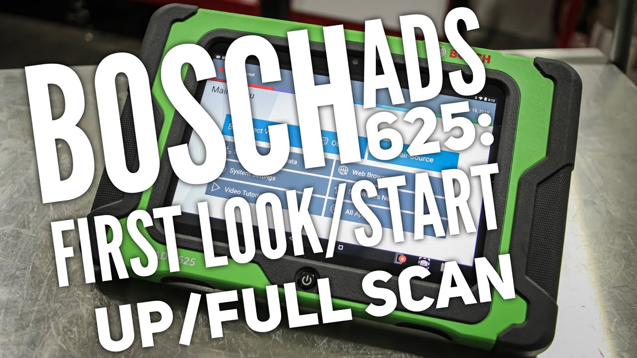 Bosch ADS 625: First Look/Start Up/Full Scan - YouTube