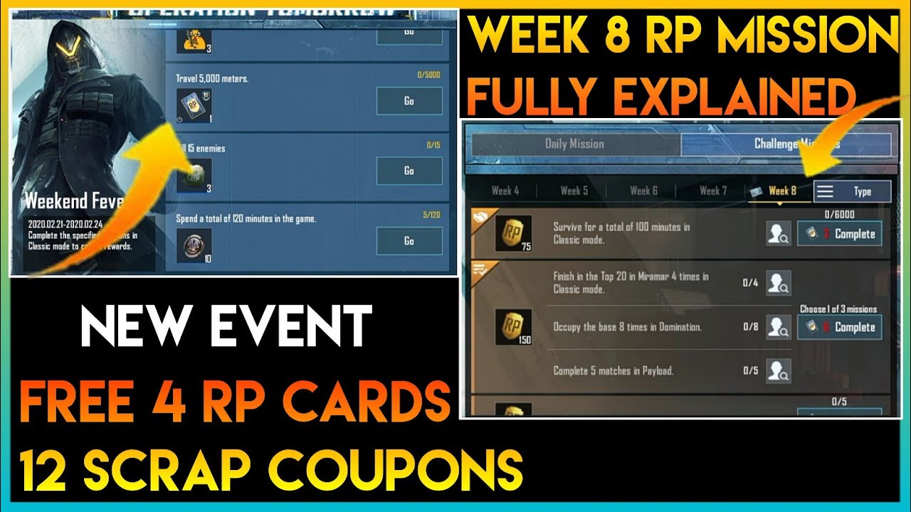 New Event | Get free 4 RP cards | And Classic coupons | Week 8 RP ...