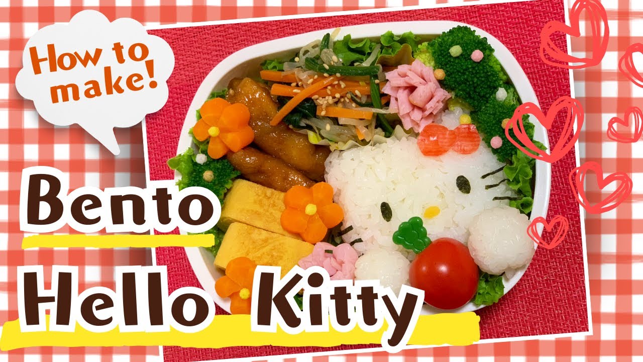 Hello Kitty bento ️ How to make a cute Japanese bento! - YouTube