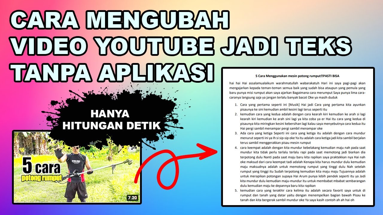 Cara Mengubah Video Jadi Tulisan Tanpa Aplikasi | Video ke Tulisan ...