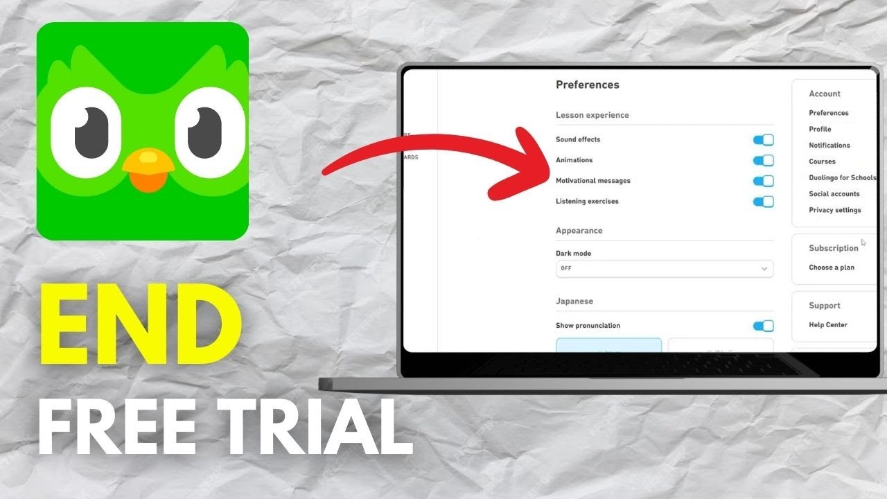 How To End Duolingo Plus Free Trial - YouTube