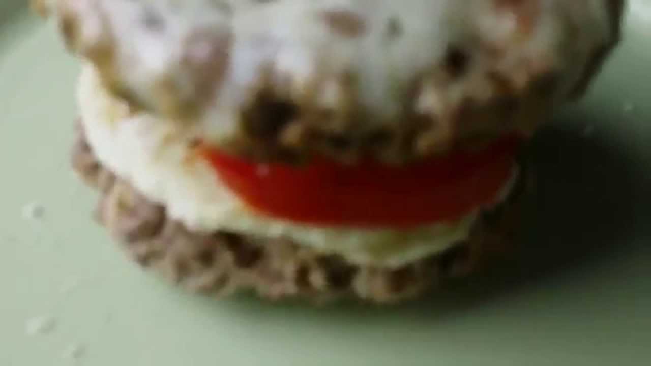 Yumminess Inverted Boiled Burger with Melted Cheese Low Salt by June ...