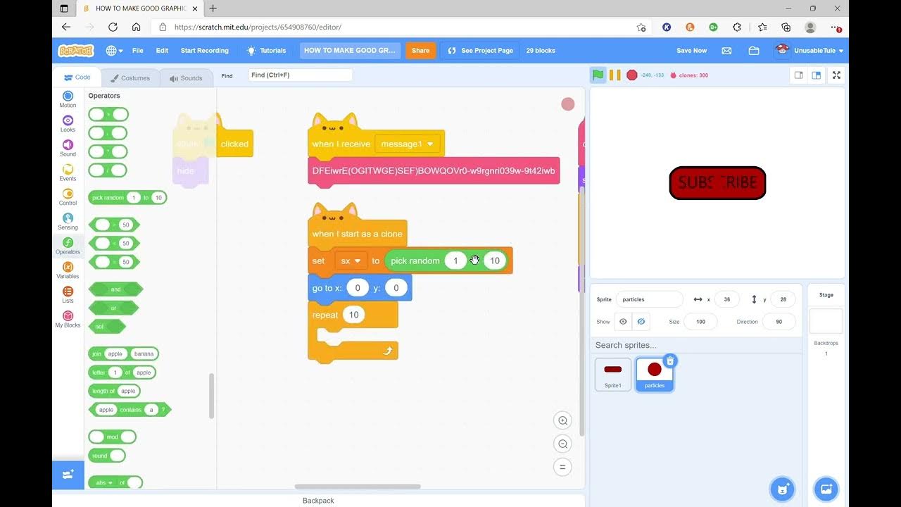 simple GRAPHICS and PARTICLE system for scratch - YouTube
