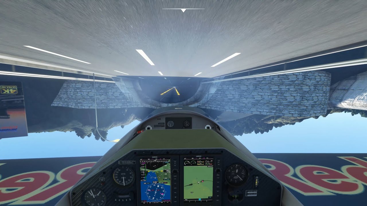 Flying A Plane (INVERTED) Through A Tunnel in Microsoft Flight ...