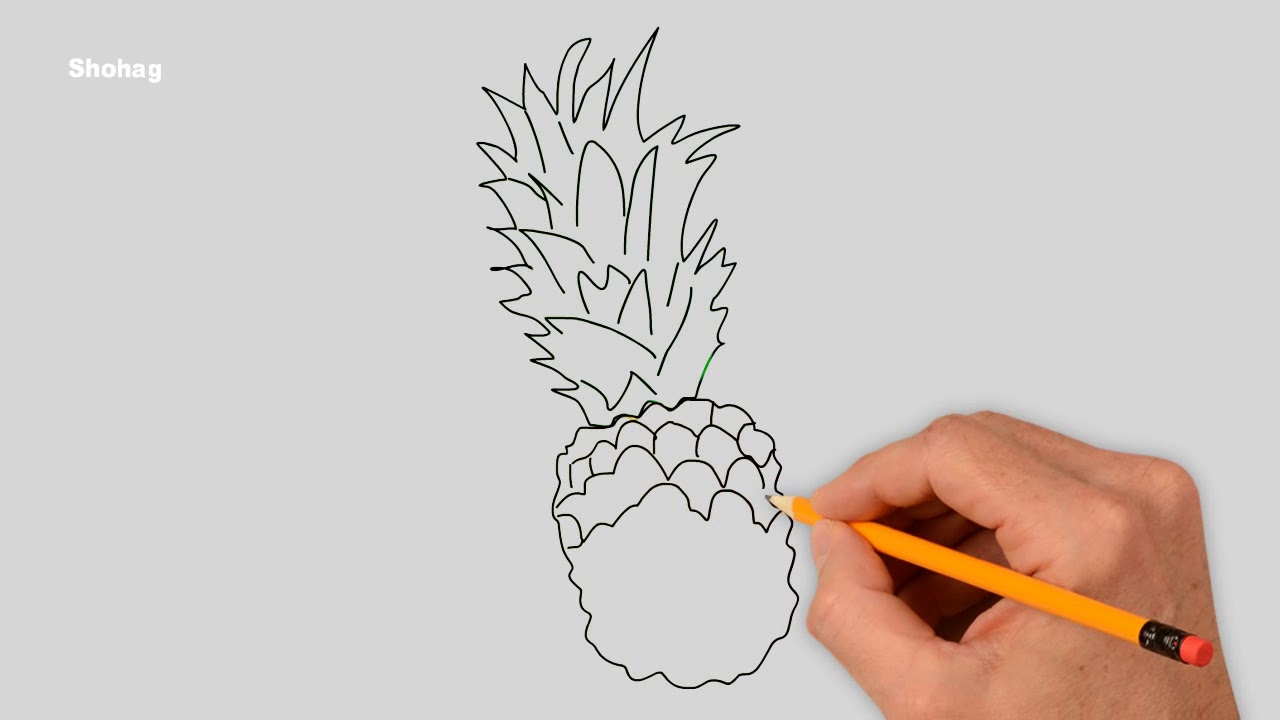 Ananas Drawing Tutorial - YouTube
