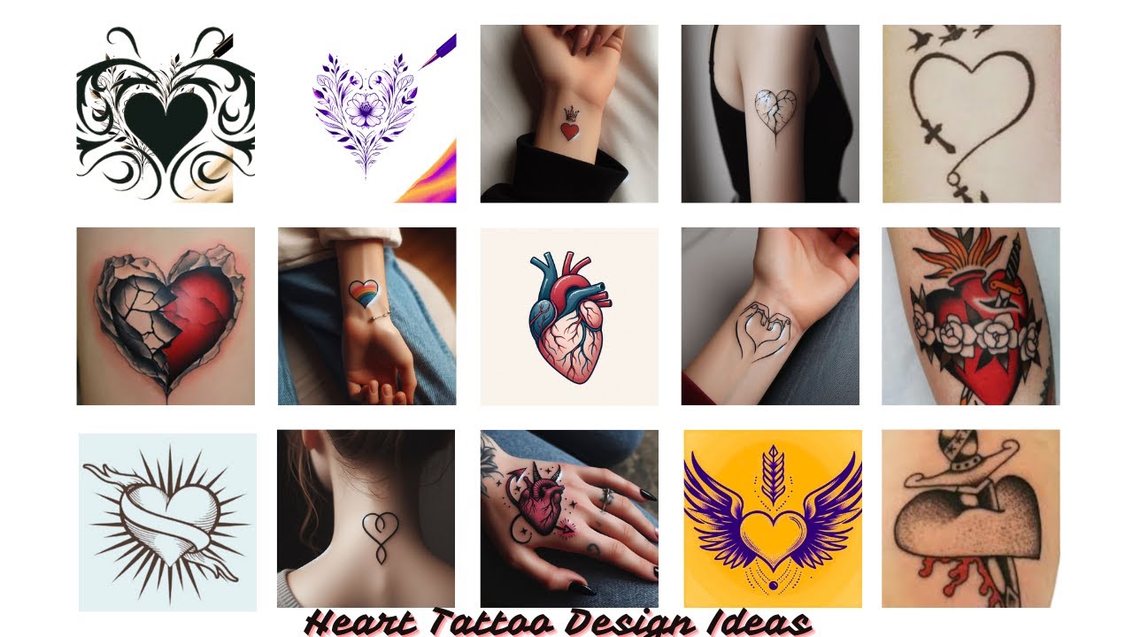 Top 10 Heart Tattoo Designs and Ideas for Girls and Women | Easy and ...
