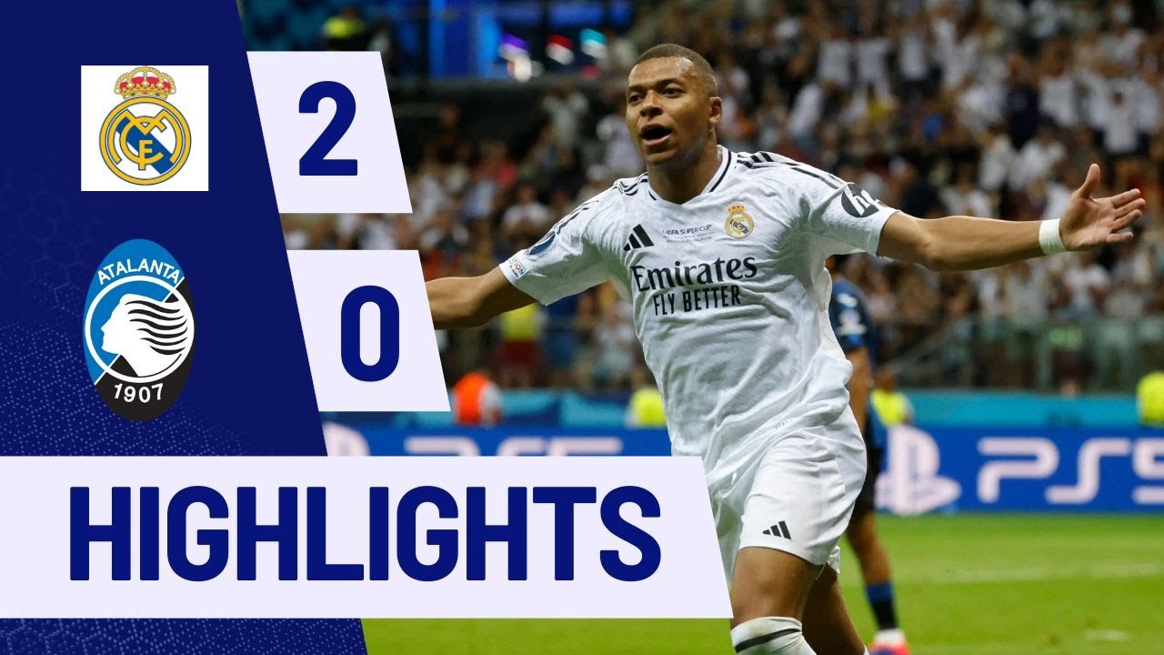 Real Madrid vs Atlanta | Supar cup Final | Hilhight |Mbappe goal | real ...