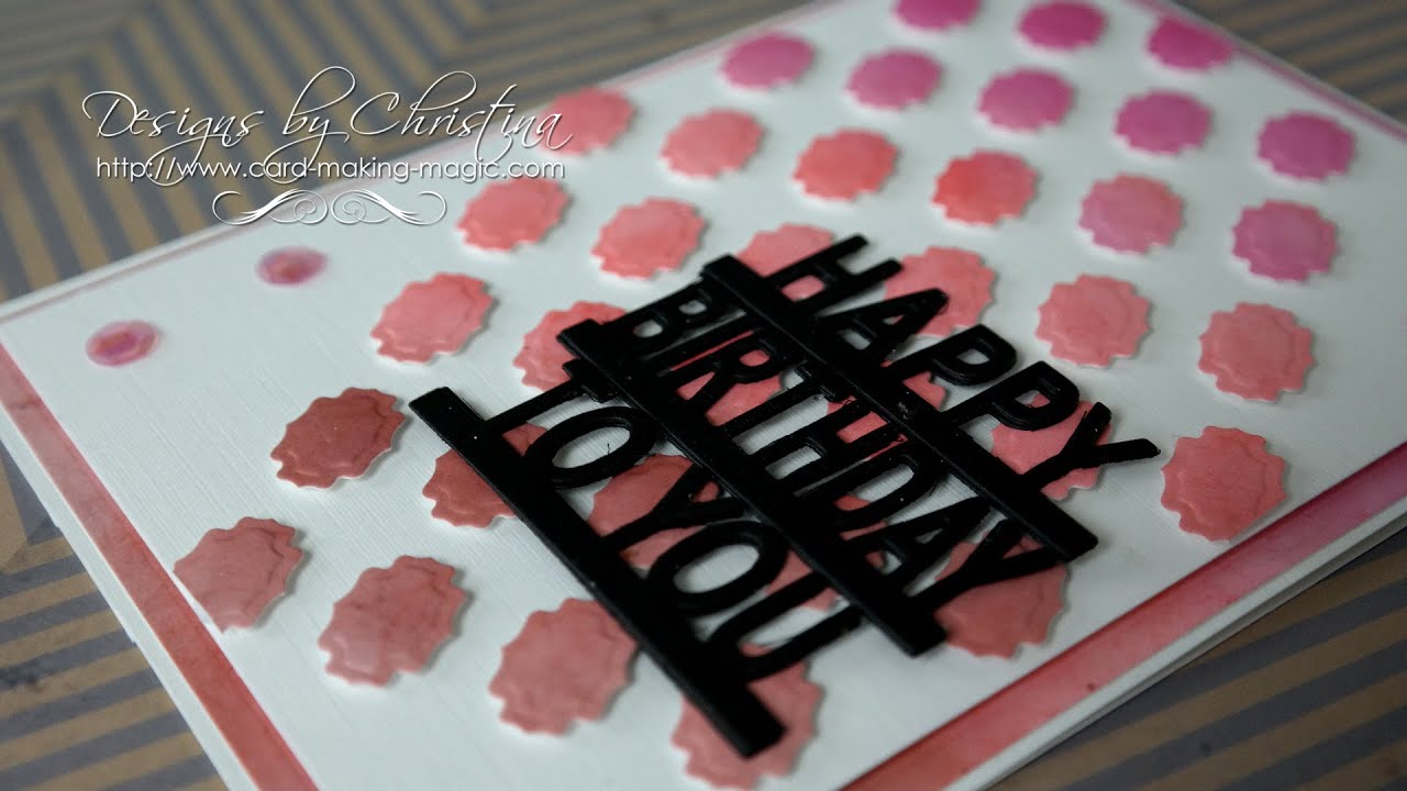 Ombre Effect and Die Cutting - YouTube