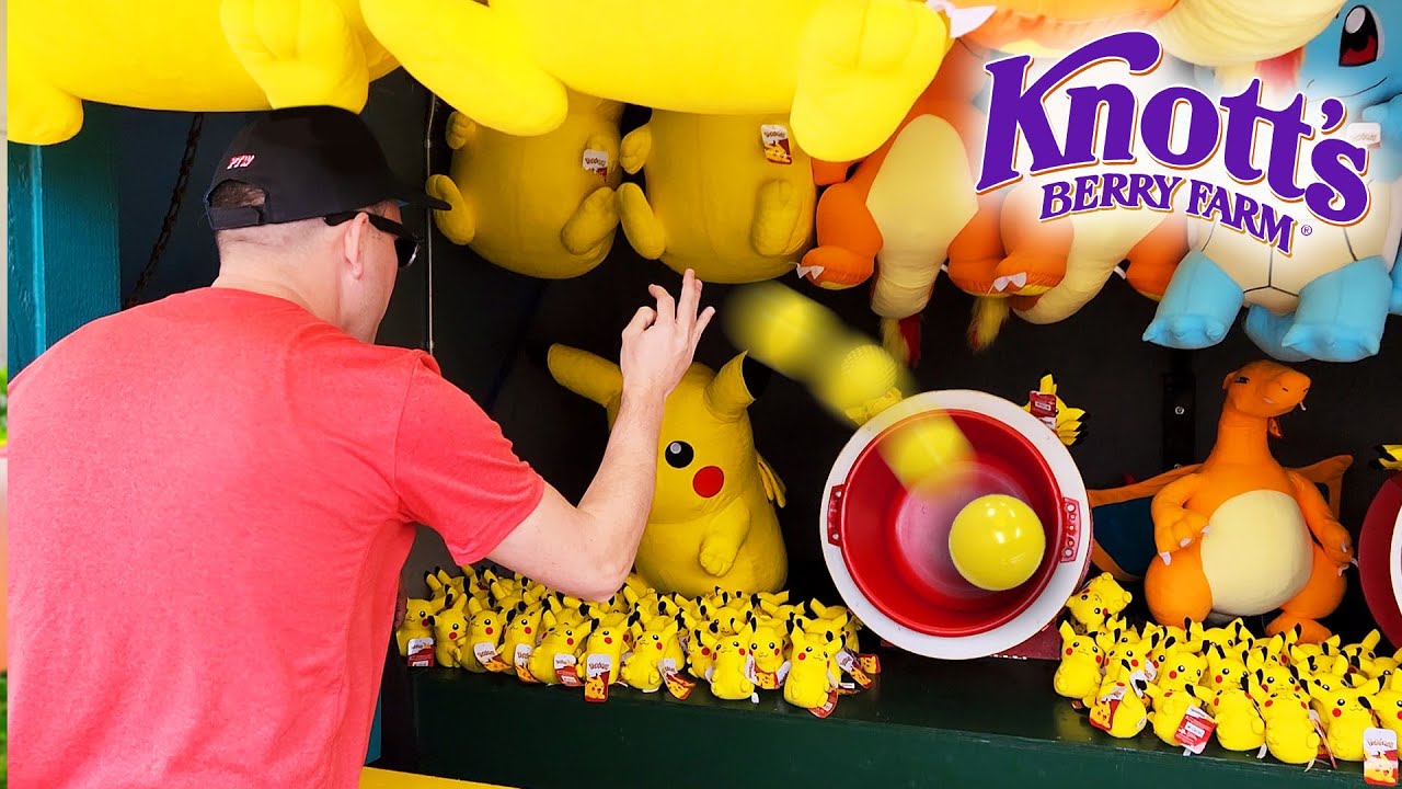 Guess Which Carnival Game we WON at Knott's Berry Farm! - YouTube