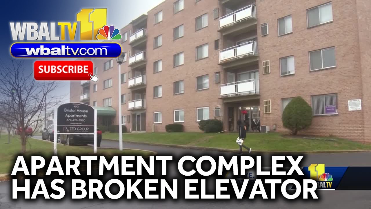 Apartment building residents deal with broken elevator - YouTube