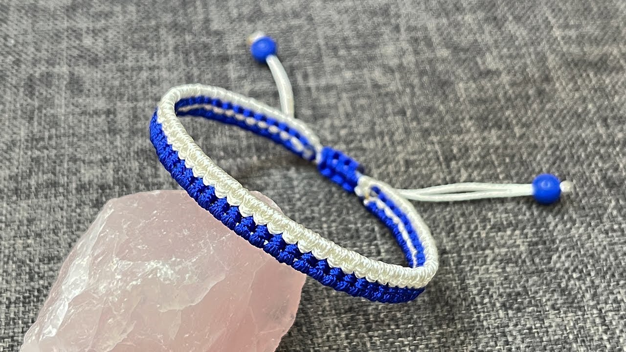 2 Color Bracelet Tutorial | Macrame Bracelet with Basic Knot | Simple ...