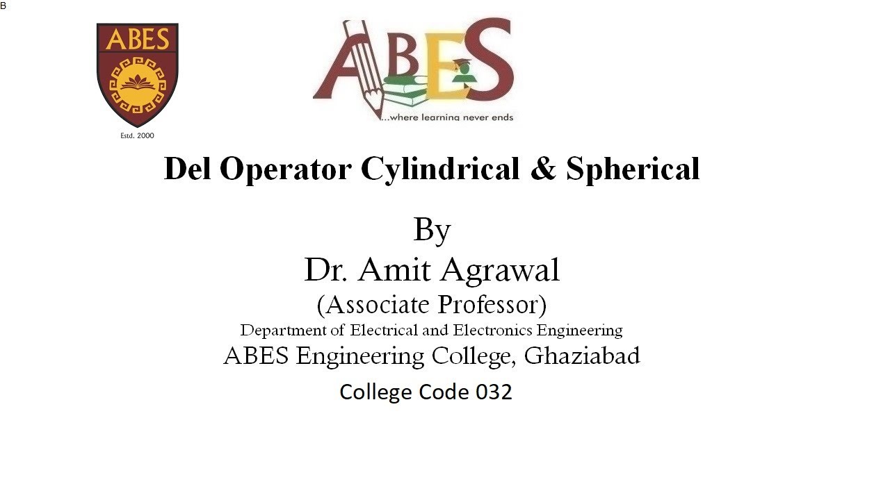 L-11 Del Operator Cylindrical & Spherical - YouTube