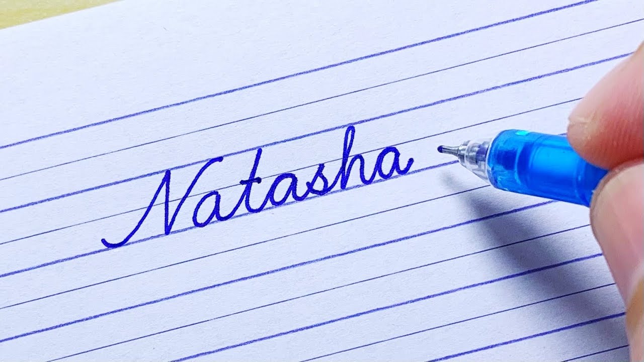 “Natasha” name in cursive writing. - YouTube