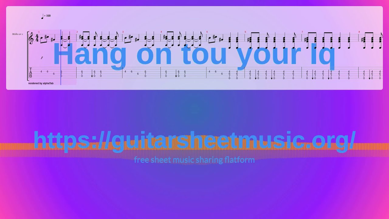 Hang On Tou Your Iq Sheet Music Free, Synthesia Piano - YouTube