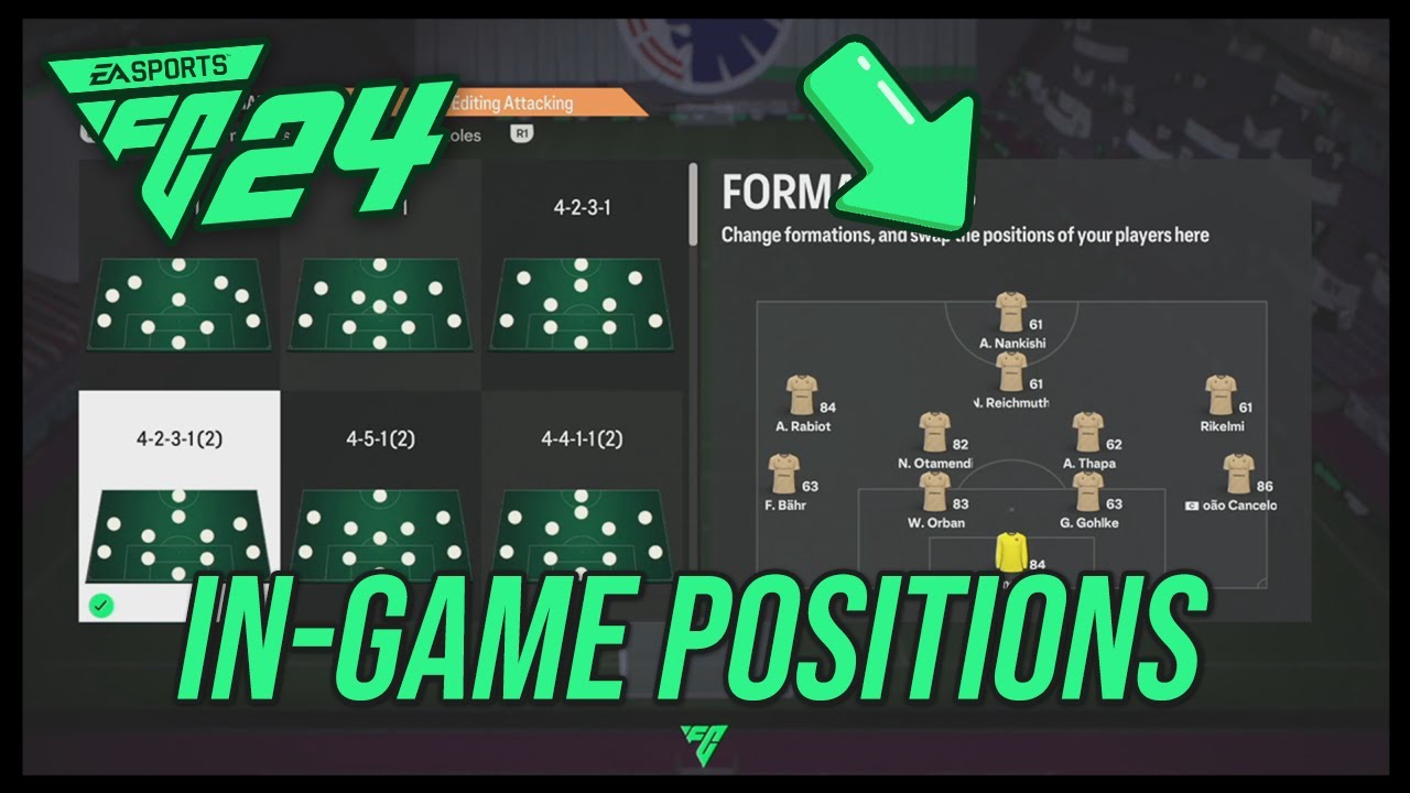 HOW TO CHANGE IN-GAME POSITIONS & TACTICS IN FC 24 - YouTube