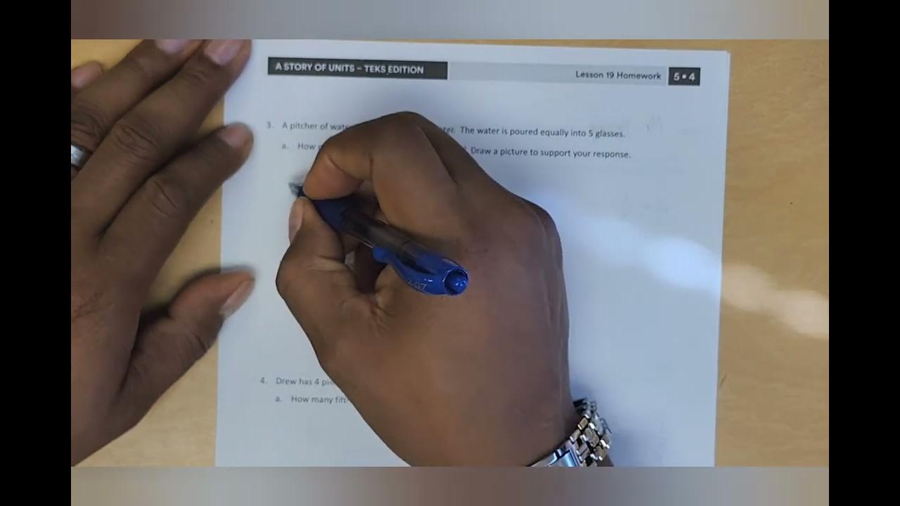 Eureka Math 5th Grade TEKS Edition Module 4 Lesson 19 Homework - YouTube