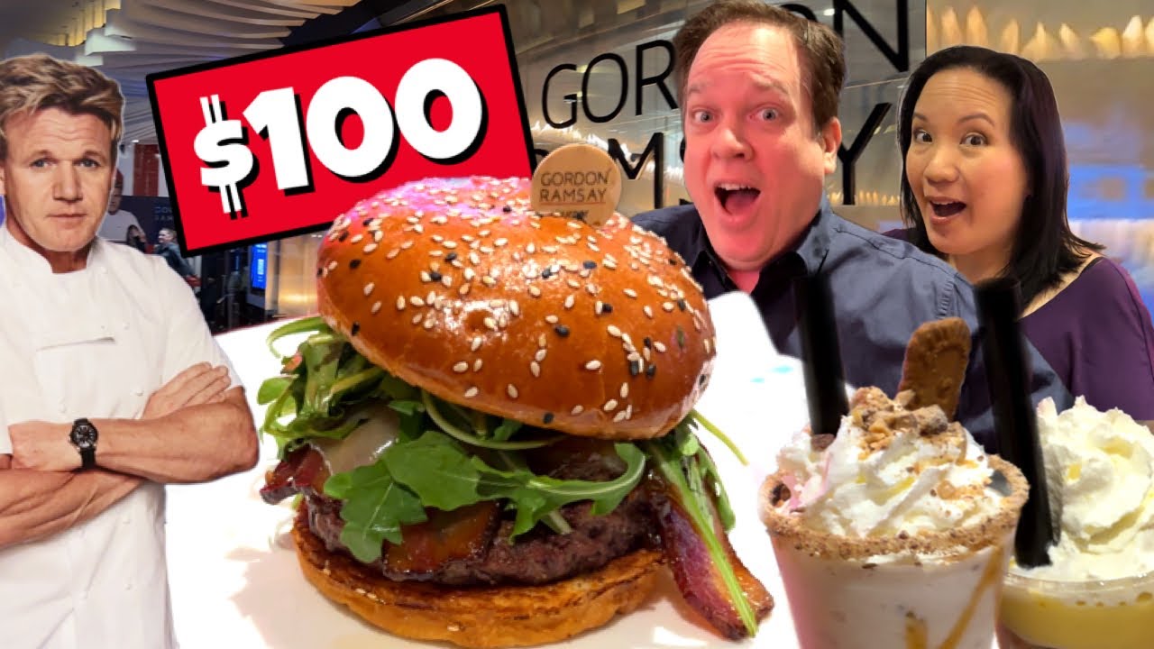 Gordon Ramsay Burger Las Vegas $100 Challenge - YouTube