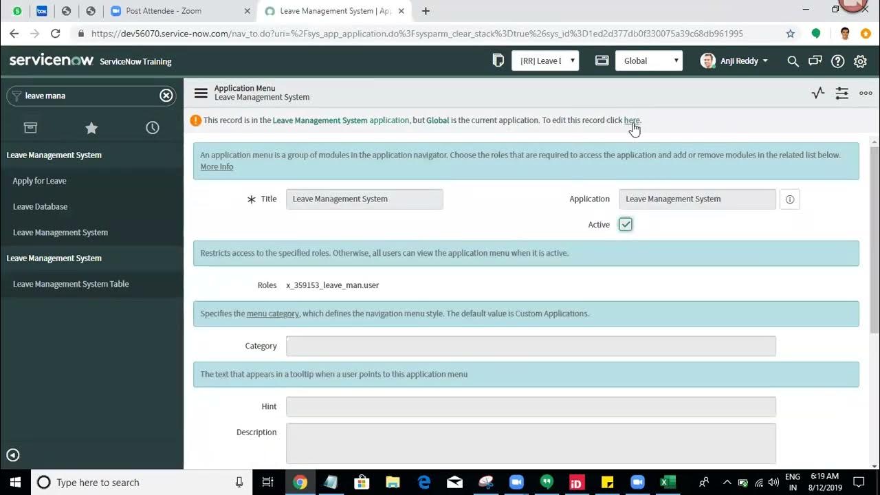 Servicenow mini Project - Leave Management System 1 - YouTube