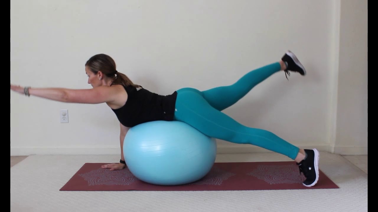 Stability Ball Bird Dog | Teetotally Fit - YouTube