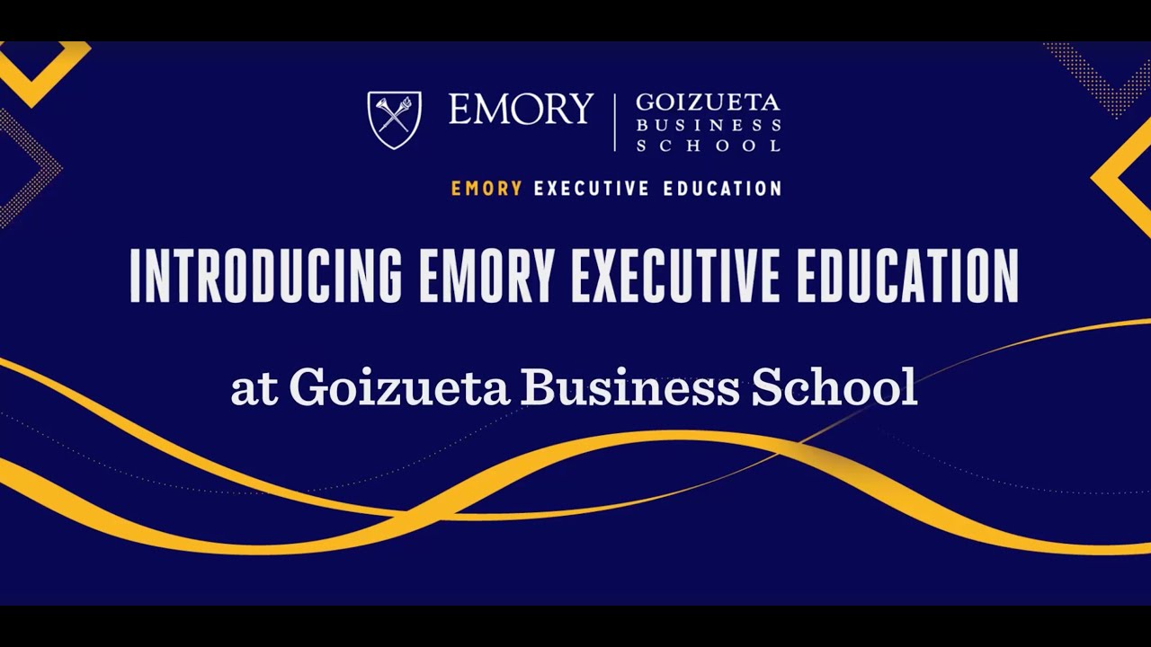 Emory Executive Education Overview - YouTube
