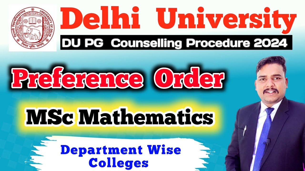 MSc Chemistry Preference order of Delhi University's Colleges | cuet pg ...