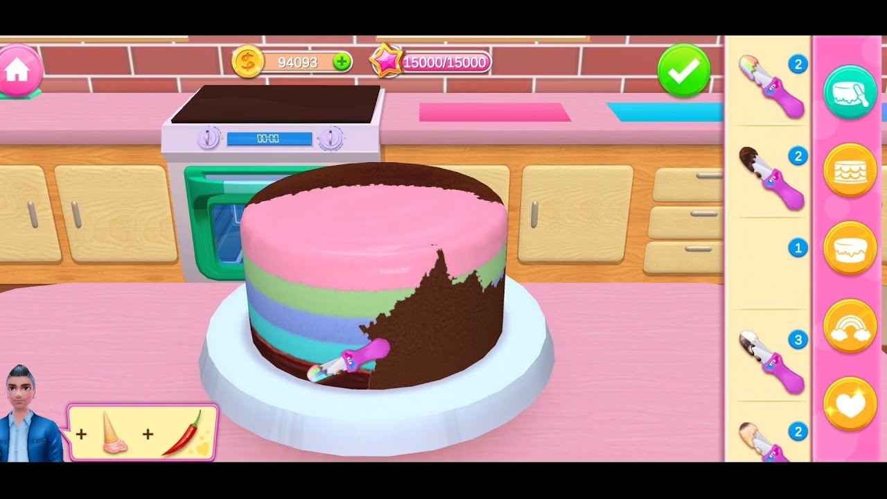 Fun Cake Cooking Game _ Chocolate Birthday Cake _ Cake Shop - YouTube