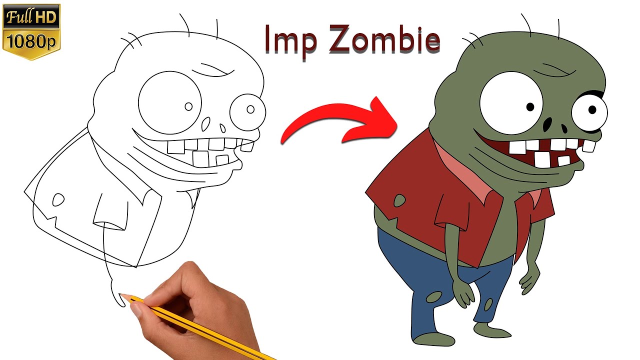 How to Draw Imp Zombie - YouTube