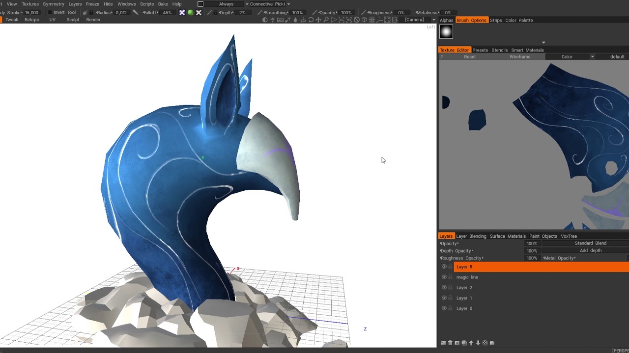 Texture work on the Static Enemy from Nanotale - YouTube