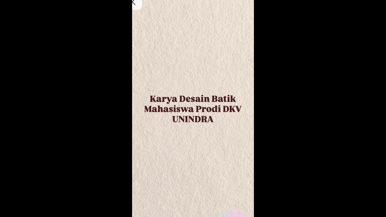 Karya desain batik mahasiswa prodi DKV Unindra - YouTube
