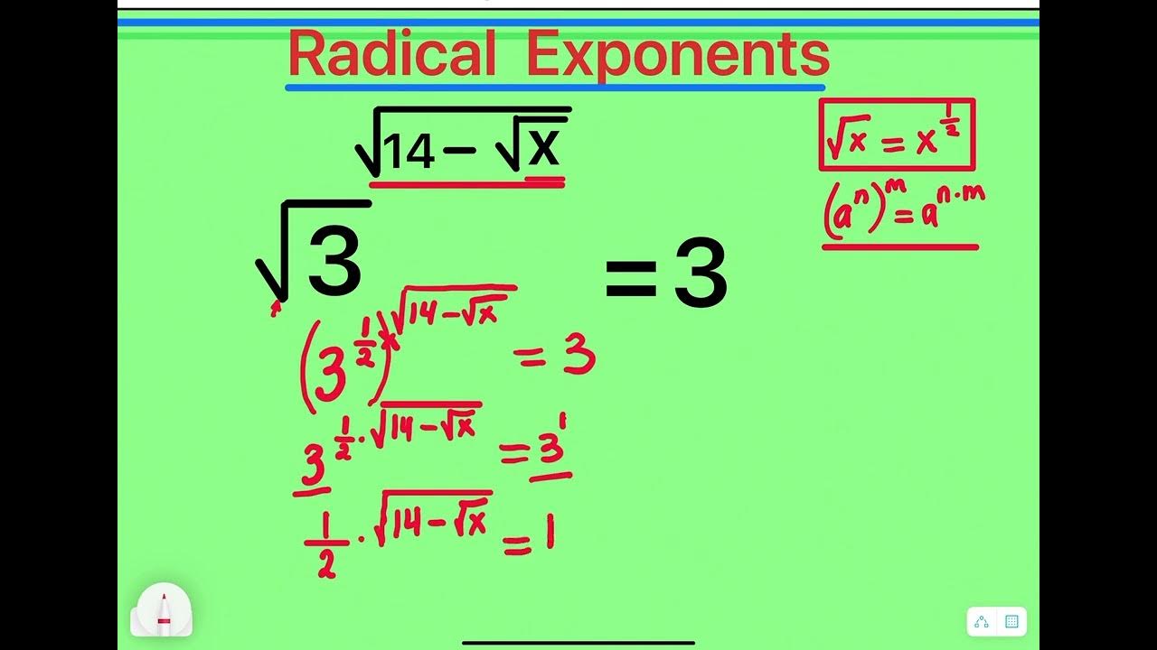 📌 How to Solve the Radical Exponents #youtubevideo - YouTube