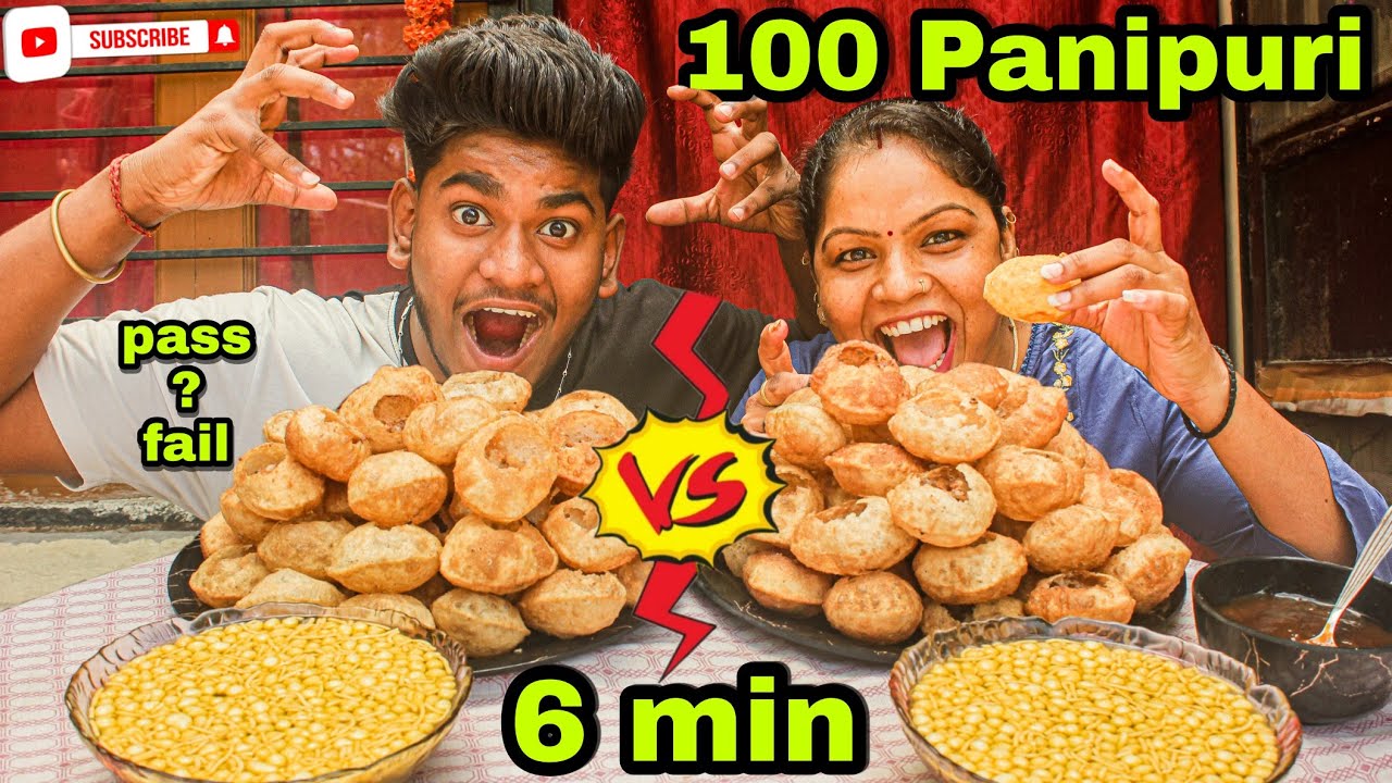 100Spicy🥵Panipur Challenge in just 6 mins Panipuri Eating/ Golgappa ...