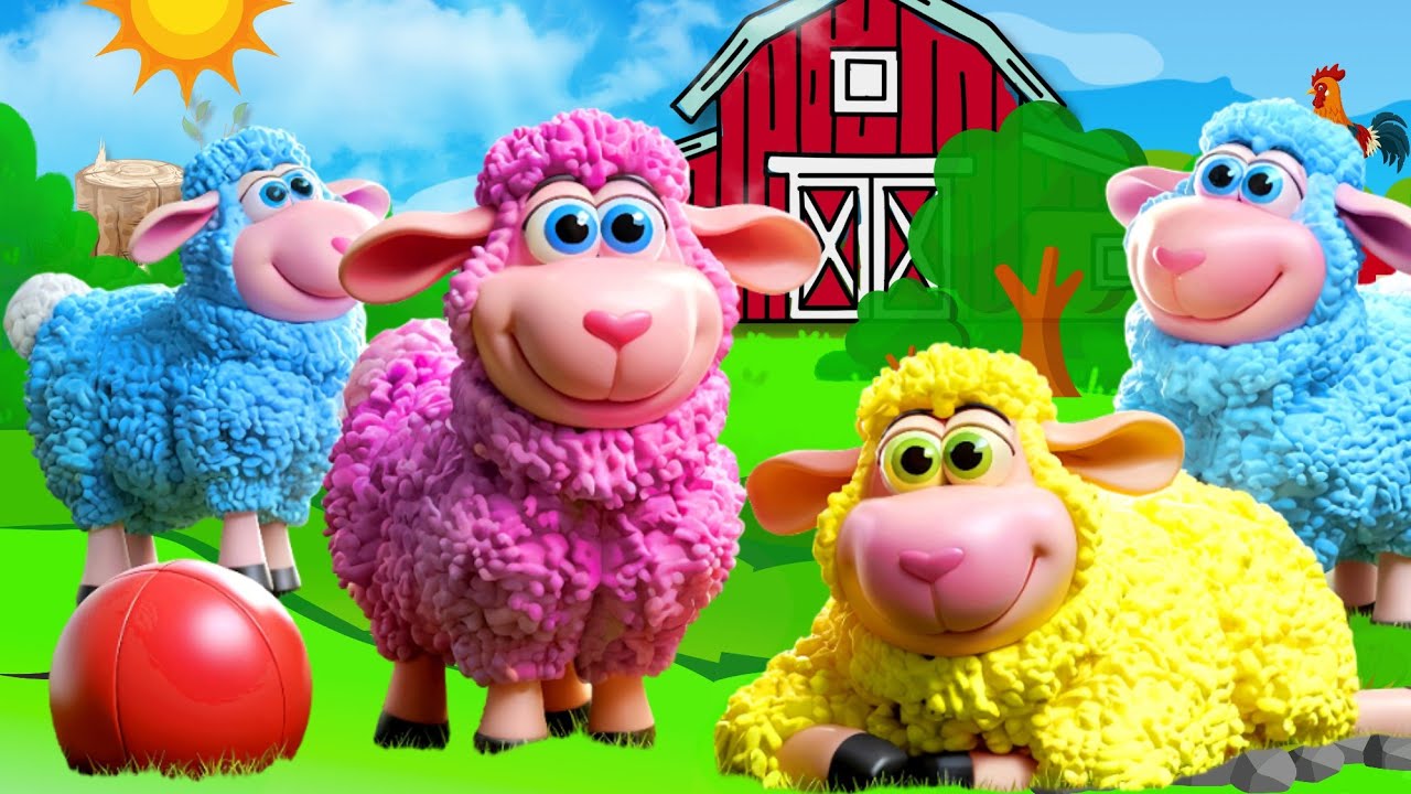 🐑 Five Little Sheep Went Out One Day | New Five Little Sheep | Sheep ...