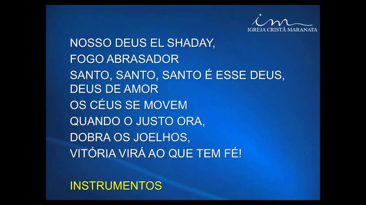 EL SHADAY MARANATA LOUVOR AVULSO - YouTube