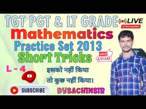 L-4, TGT/PGT maths 2024 | DSSSB | KVS | ONE SHOT 🔥 tgt math Practice ...