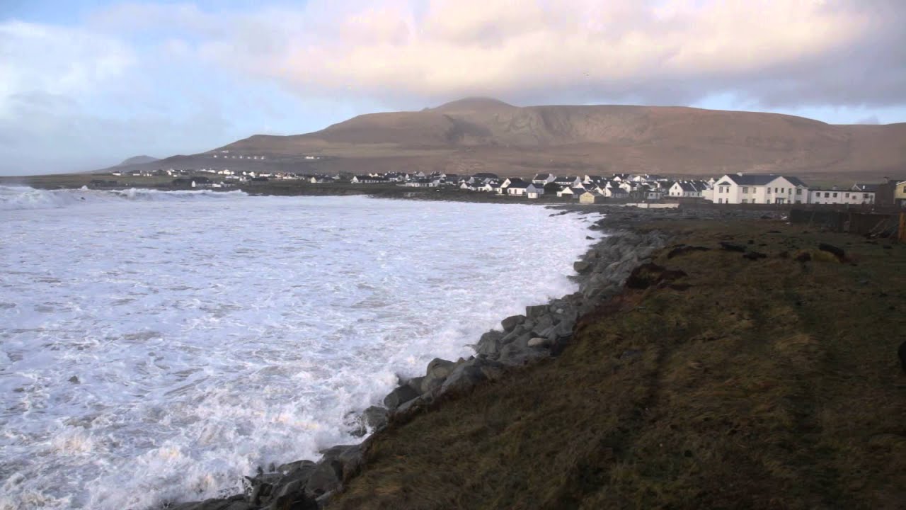 Storm tide at Dooagh Village about two hours after high tide this ...