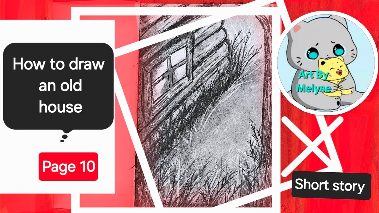 How to draw an old house , very easy, Page 10 - YouTube