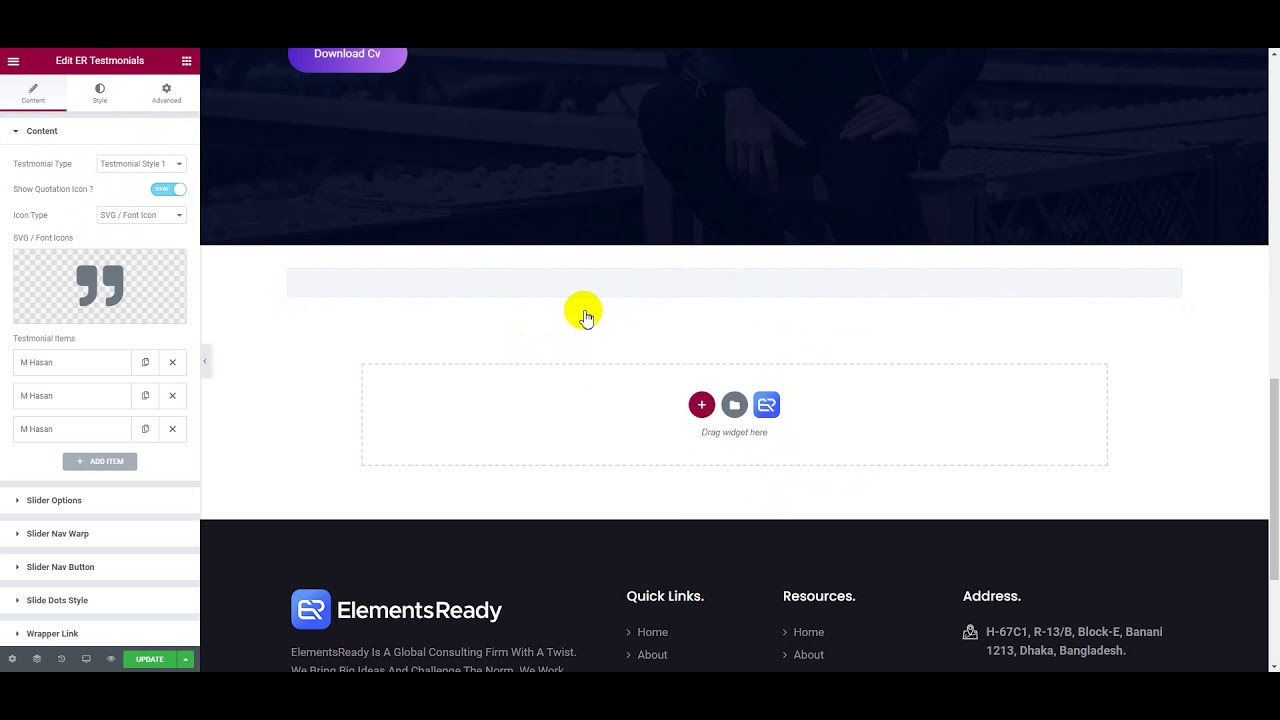 Elementor Testimonial Widget - Elements Ready - YouTube
