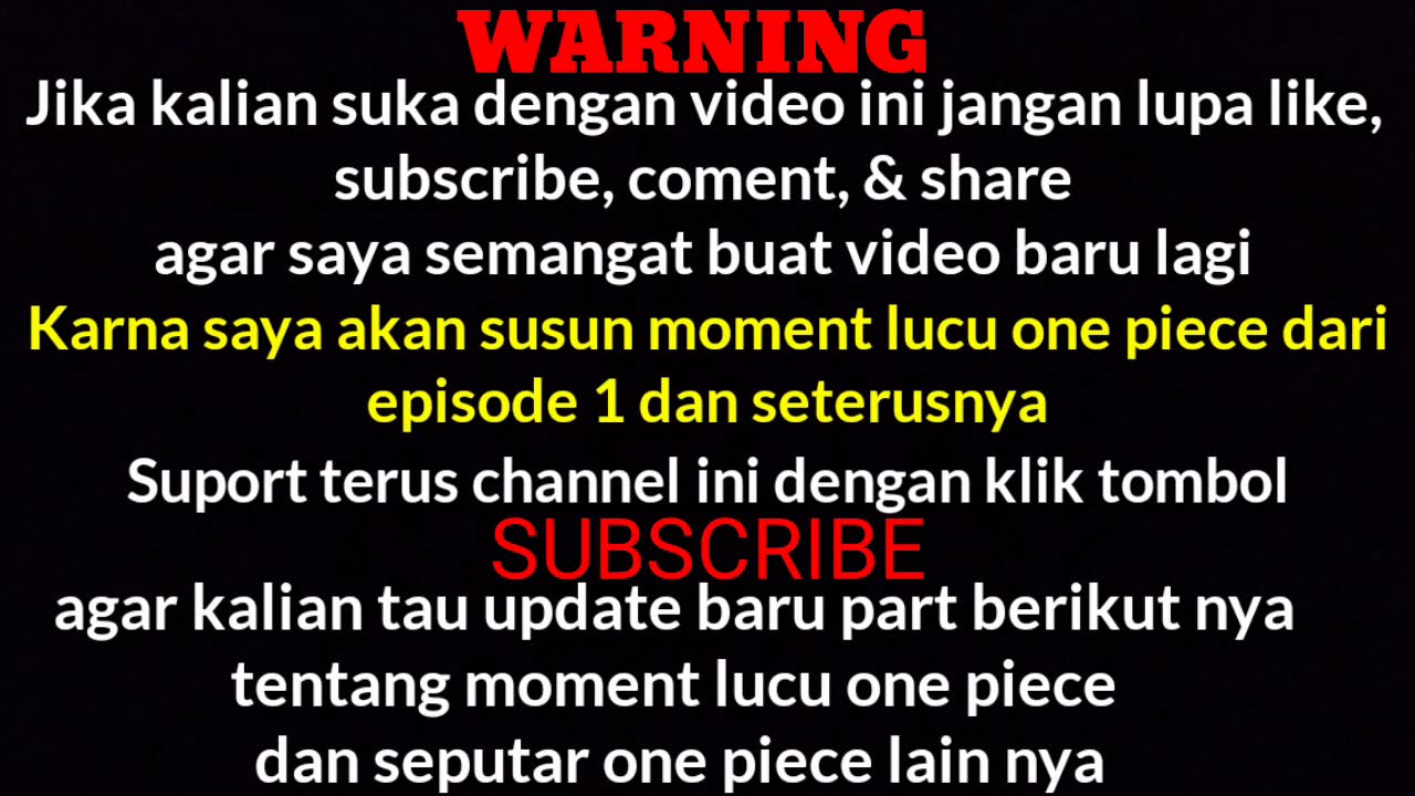 Warning, one piece - YouTube