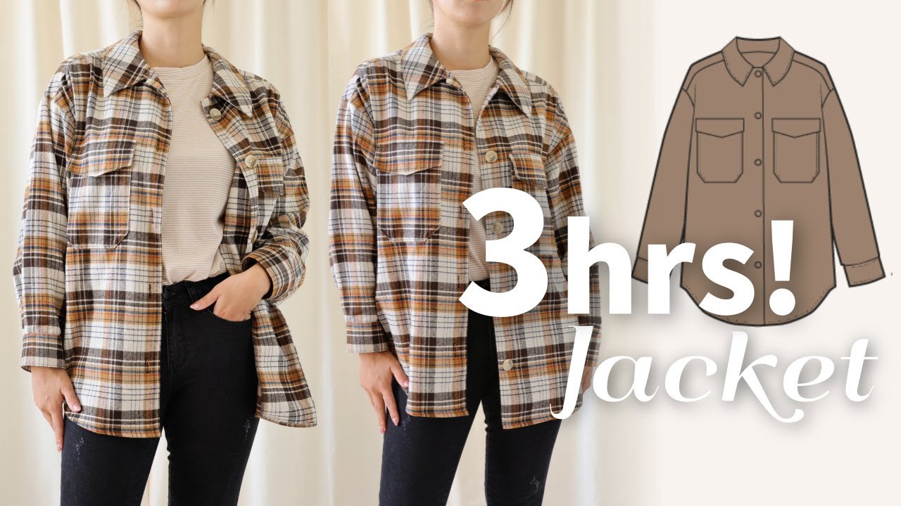 DIY Oversized Shirt Jacket Sewing Tutorial +PDF pattern download ...