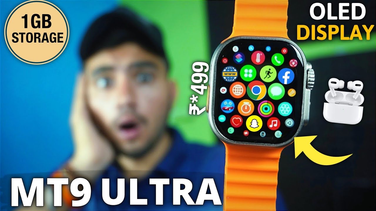 MT9 ULTRA ⚡ OLED Display 2.2" 😳 1GB Storage 🔥 Airpods Connection || MT9 ...