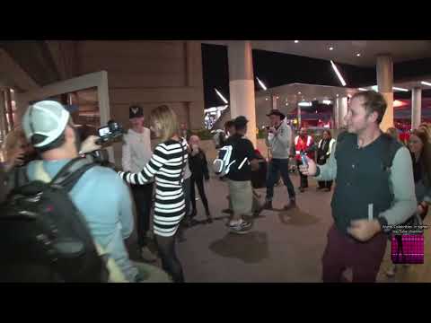 Paris Hilton catwalk black tights