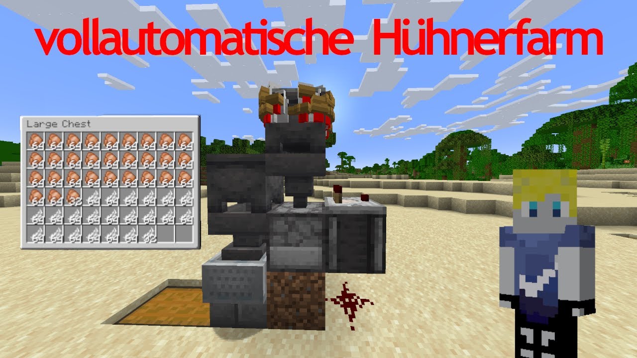 Vollautomatische Hühner-/Chicken-farm in Minecraft - YouTube