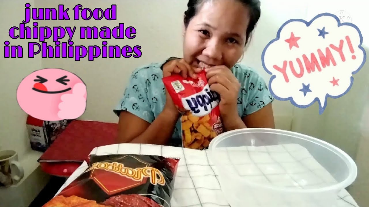 junk food crunchy chippy made in Philippines mukbang/the real sounds of ...